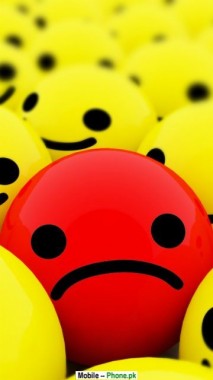 sad smiley wallpaper,yellow,emoticon,facial expression,red,smile ...